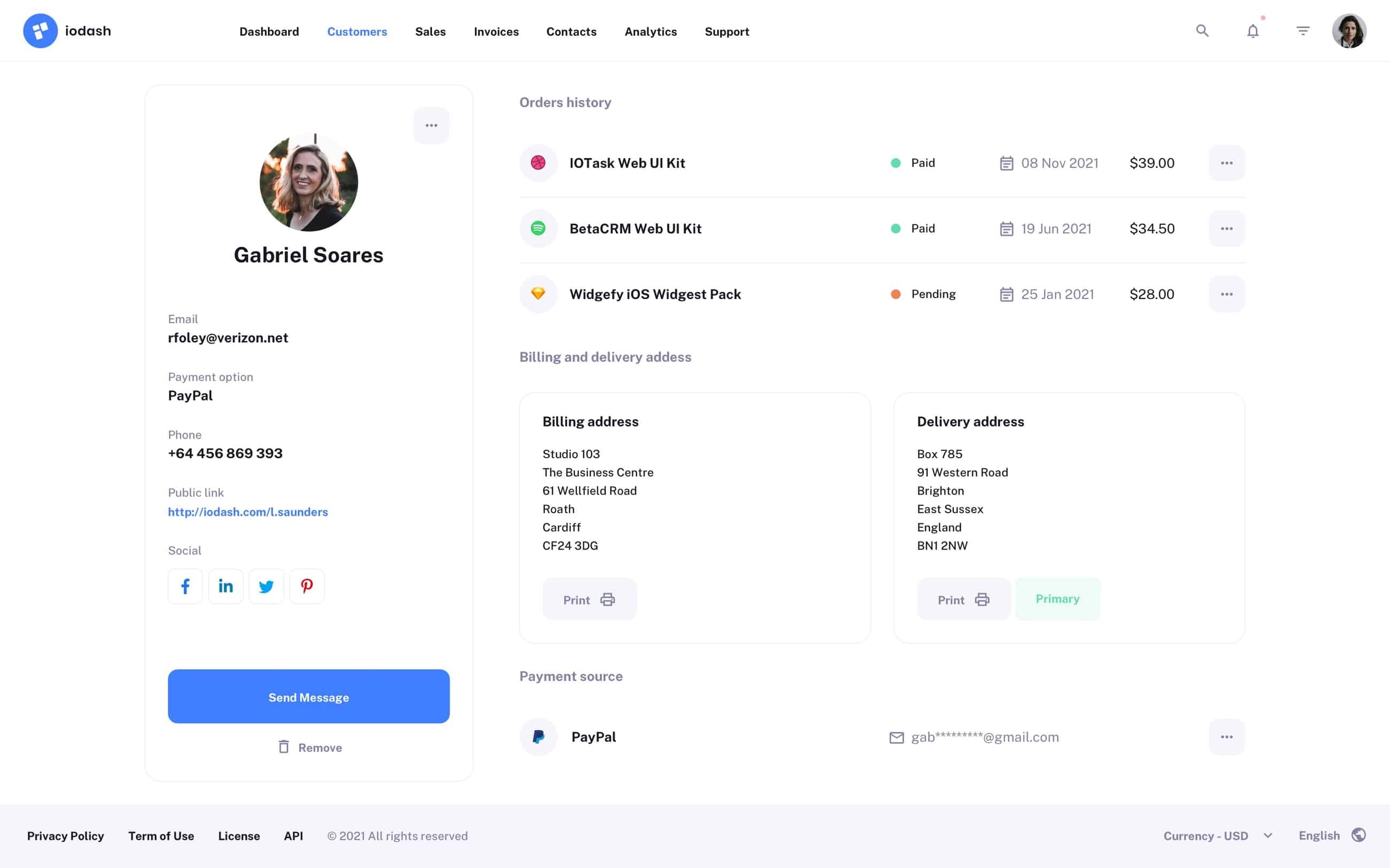 IODash Multipurpose Dashboard UI Kit - Preview All Screens
